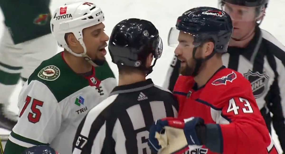Ryan Reaves and Tom Wilson briefly renewed acquaintances, got feisty ...