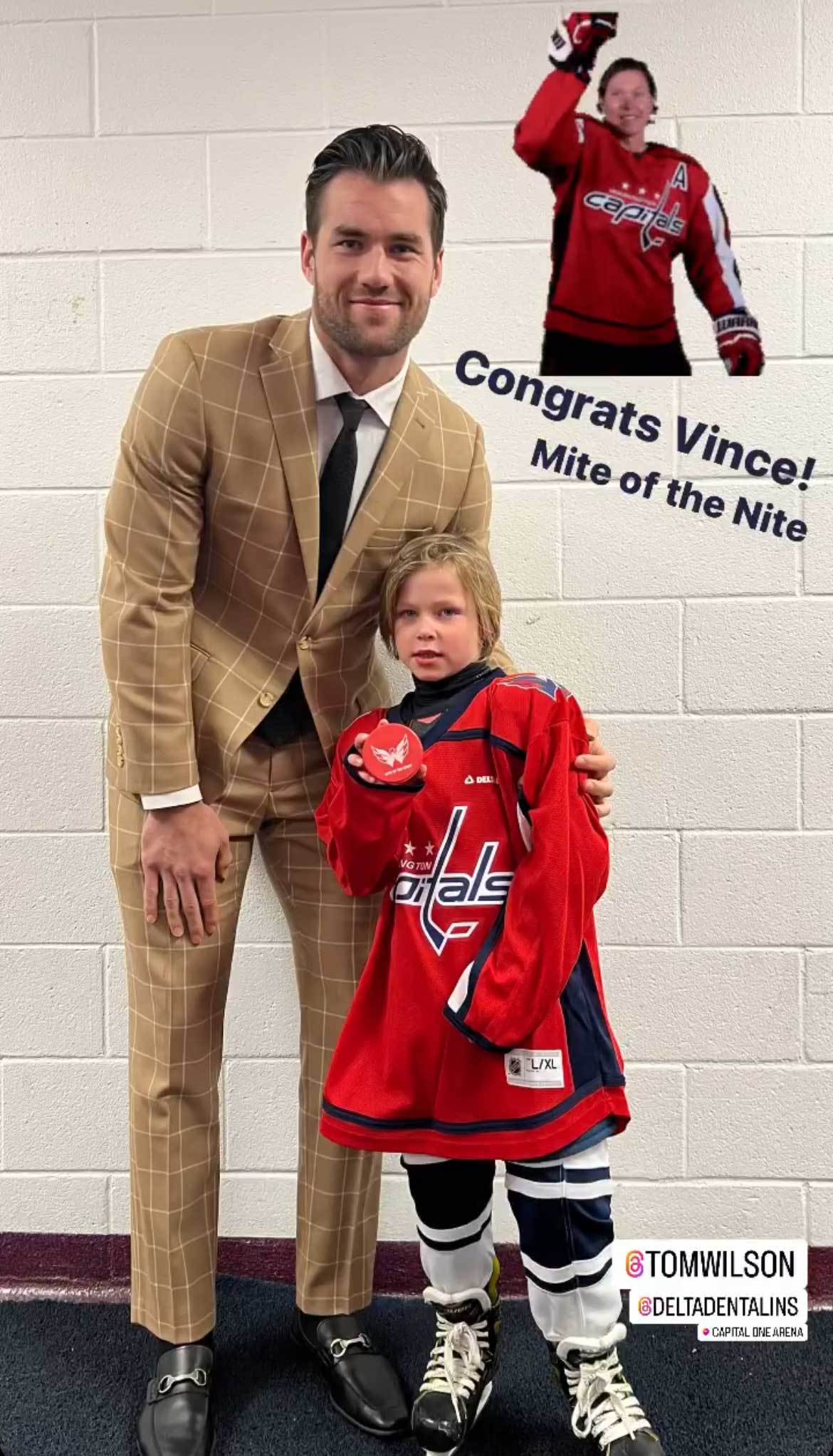 Nicklas Backstrom shares special moment with son Vince during the ...