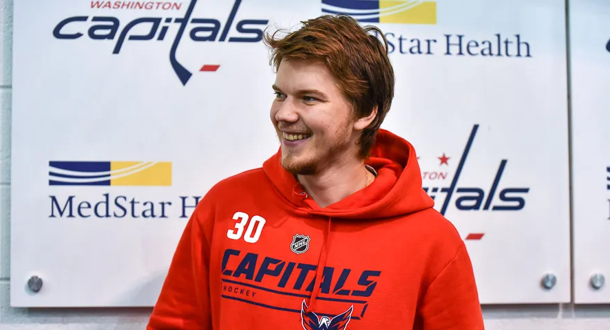 Ilya Samsonov and his wife Maria are expecting a baby ‘any day now’