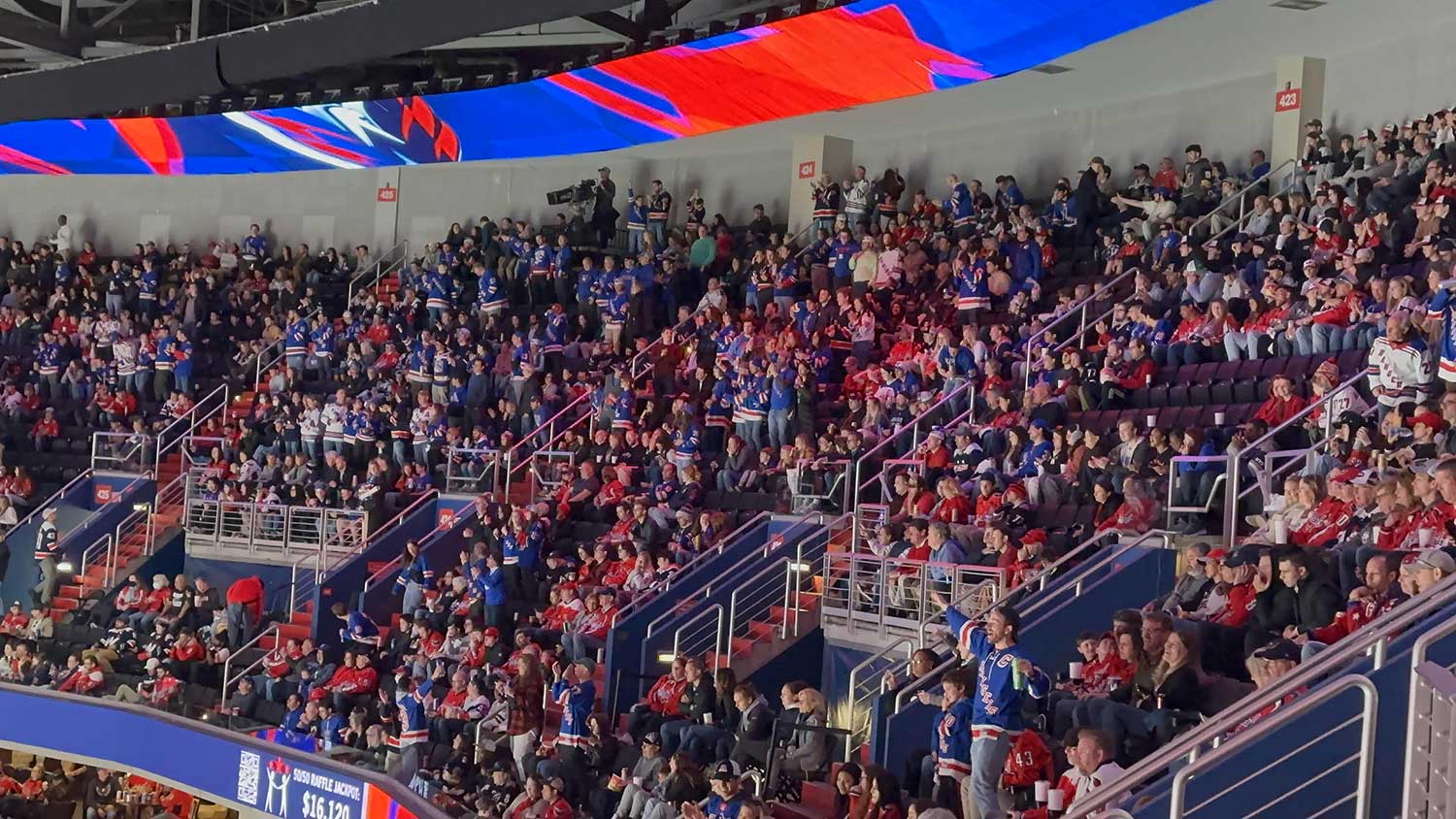 New York Rangers fans take over Capital One Arena during Caps’ matinee ...