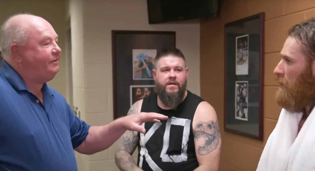 Bruce Boudreau makes WWE debut coaching tag team champions Kevin Owens ...