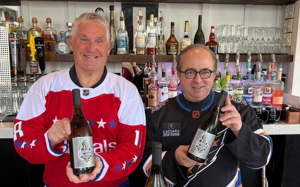 Joe Beninati and Craig Laughlin are releasing a new wine, ‘Broadcast ...