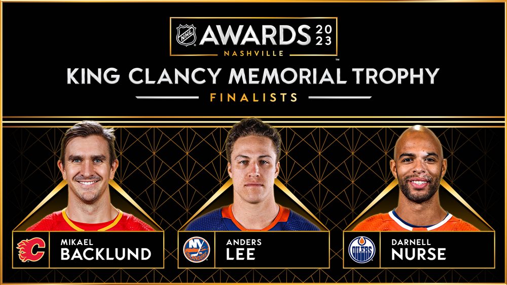 NHL announces King Clancy Memorial Trophy finalists