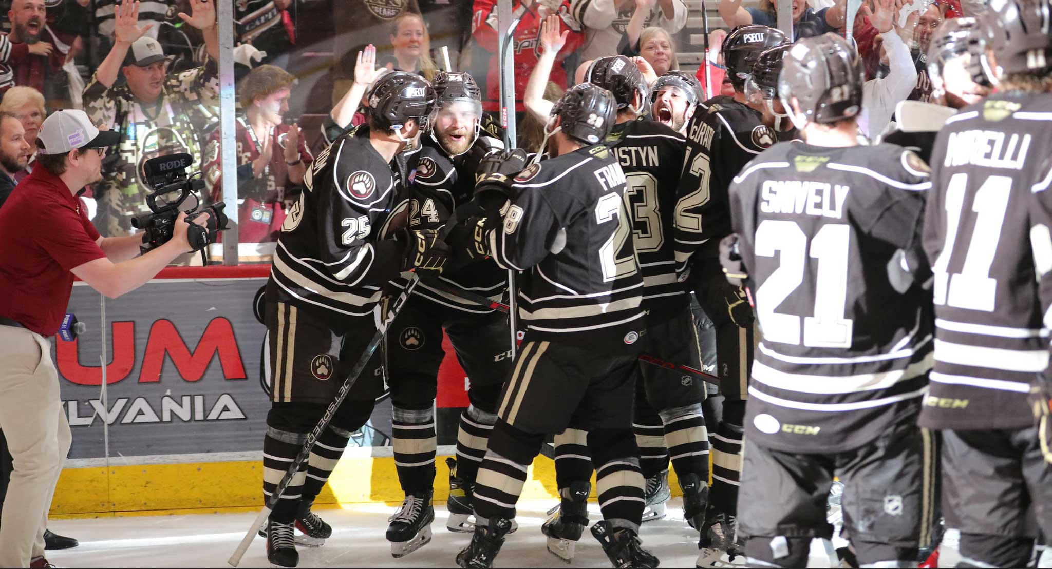 Riley Sutter wins Game Three in overtime to claw Hershey Bears back ...