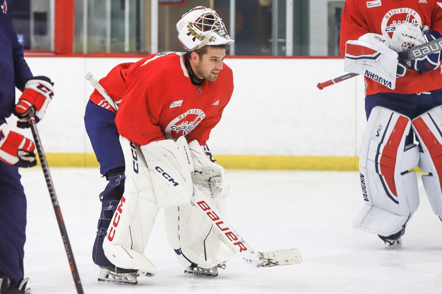 Mitch Gibson called up to Capitals to serve as depth goaltender