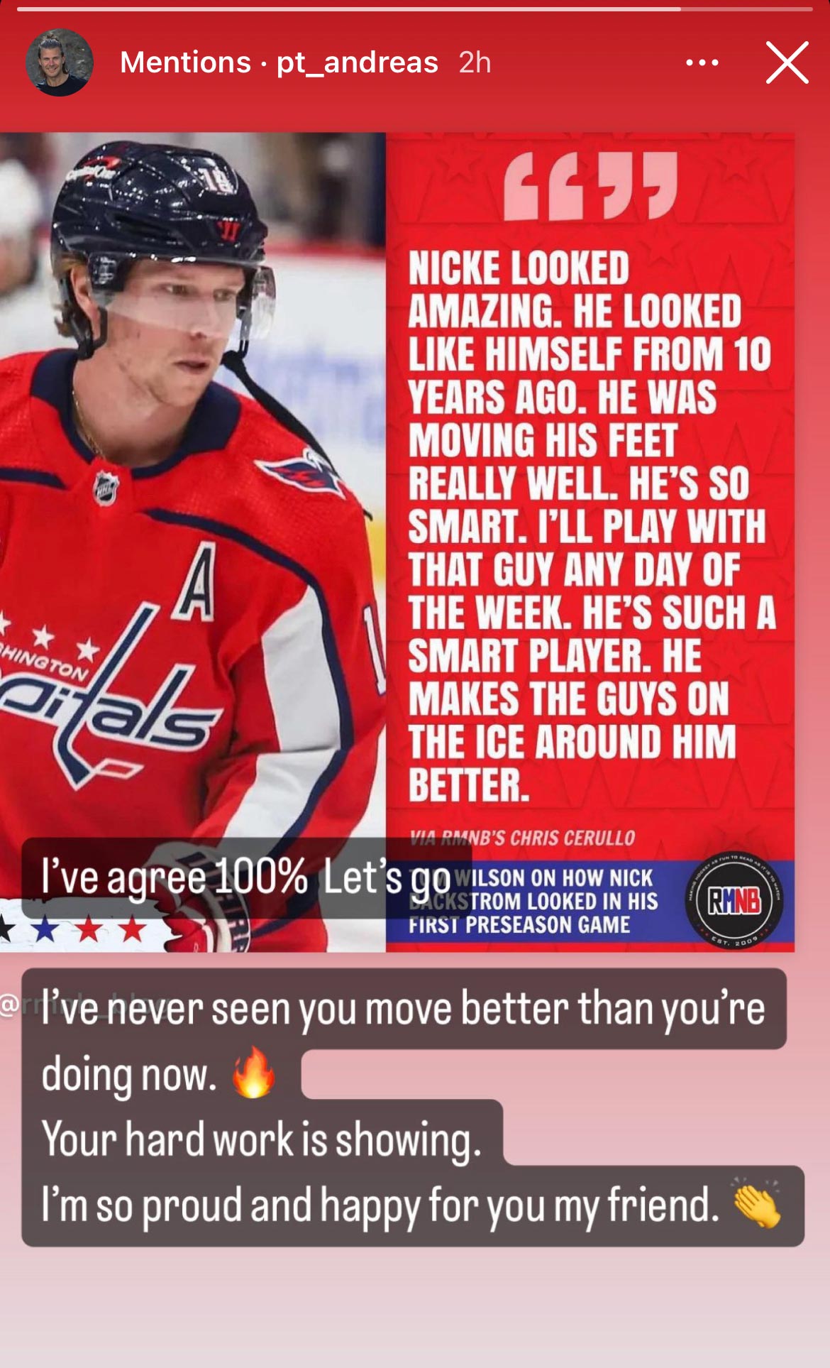 Nicklas Backstrom has never moved better than he does now, according to ...