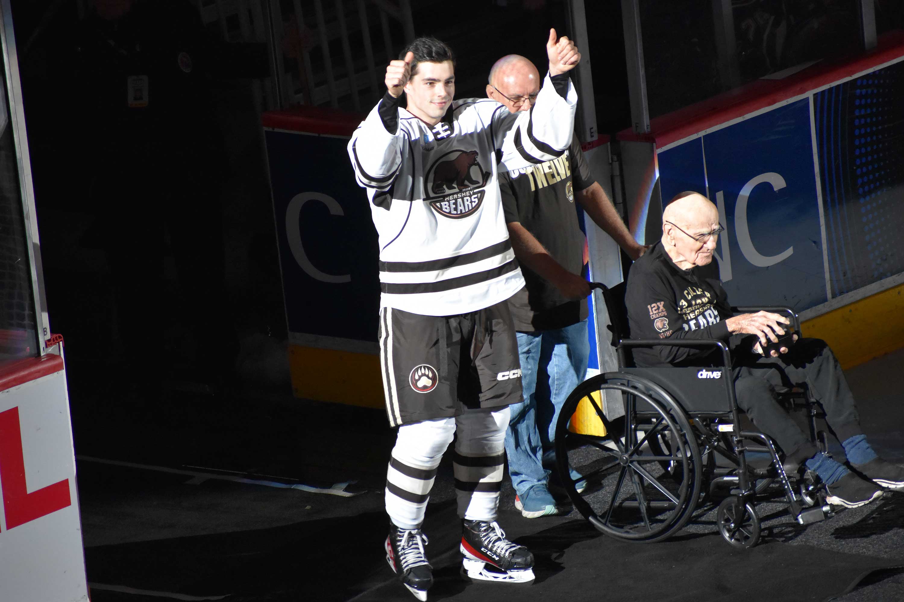 Behind the scenes of the Hershey Bears banner raising ceremony ...