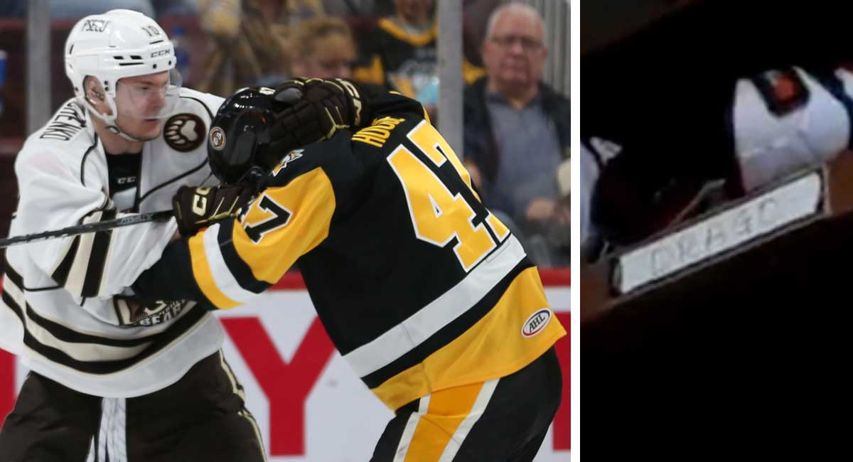 Ivan Miroshnichenko gets in first AHL fight, Bears change his name in ...