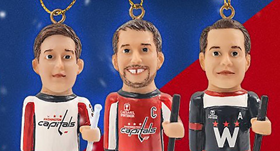 Capitals Holiday Pack gifts are Alex Ovechkin, John Carlson, and Darcy ...