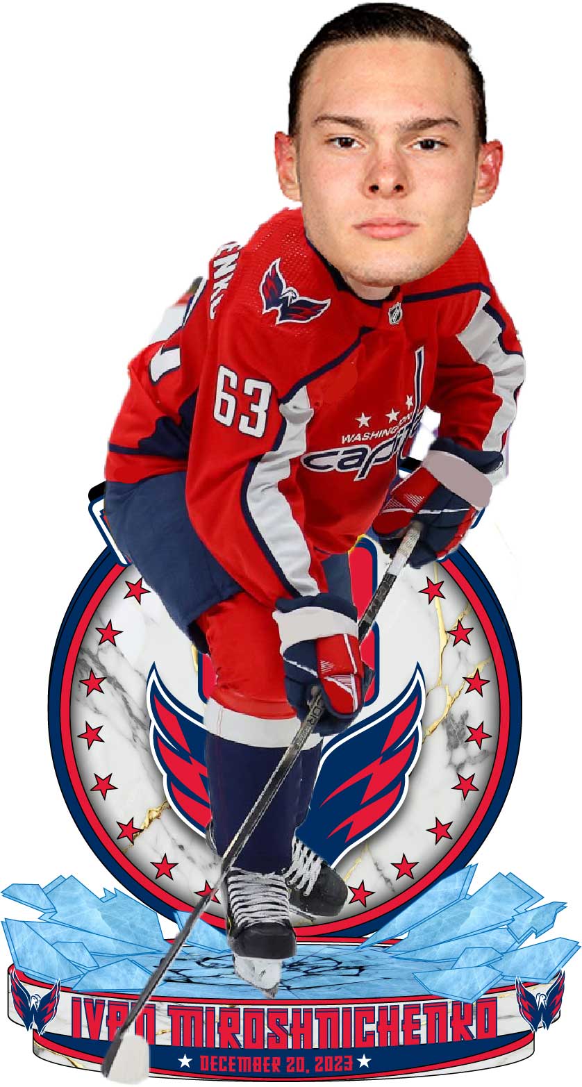 Ivan Miroshnichenko’s NHL debut with Capitals immortalized in new ...