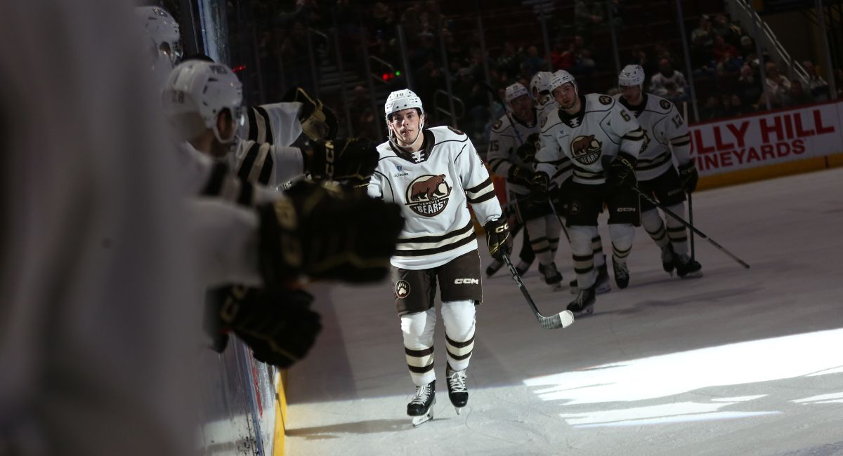 Pierrick Dube scores twice, Hershey’s winning streak extends to nine in ...