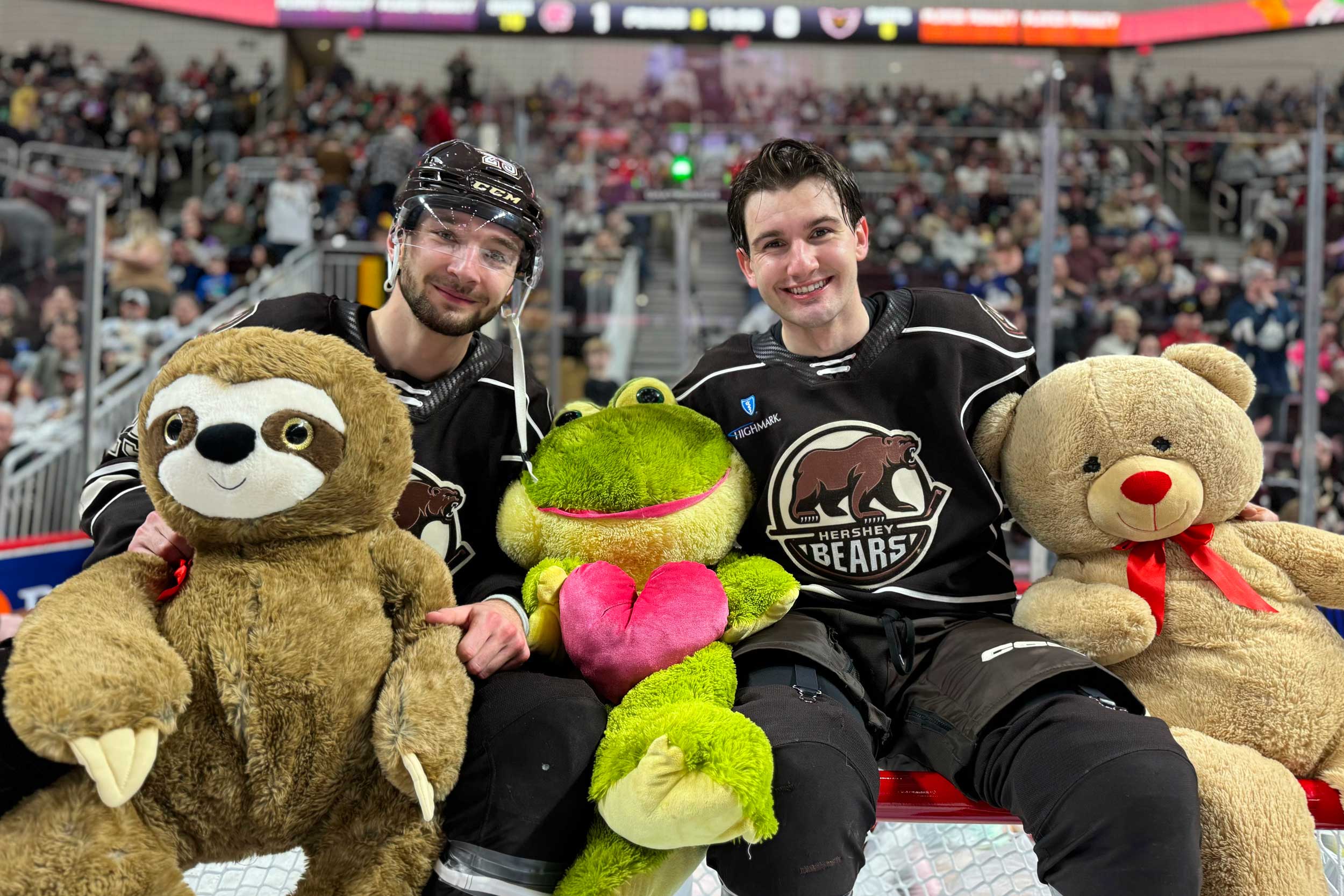 Hershey Bears collect 74,599 stuffed animals at 2024 Teddy Bear Toss ...