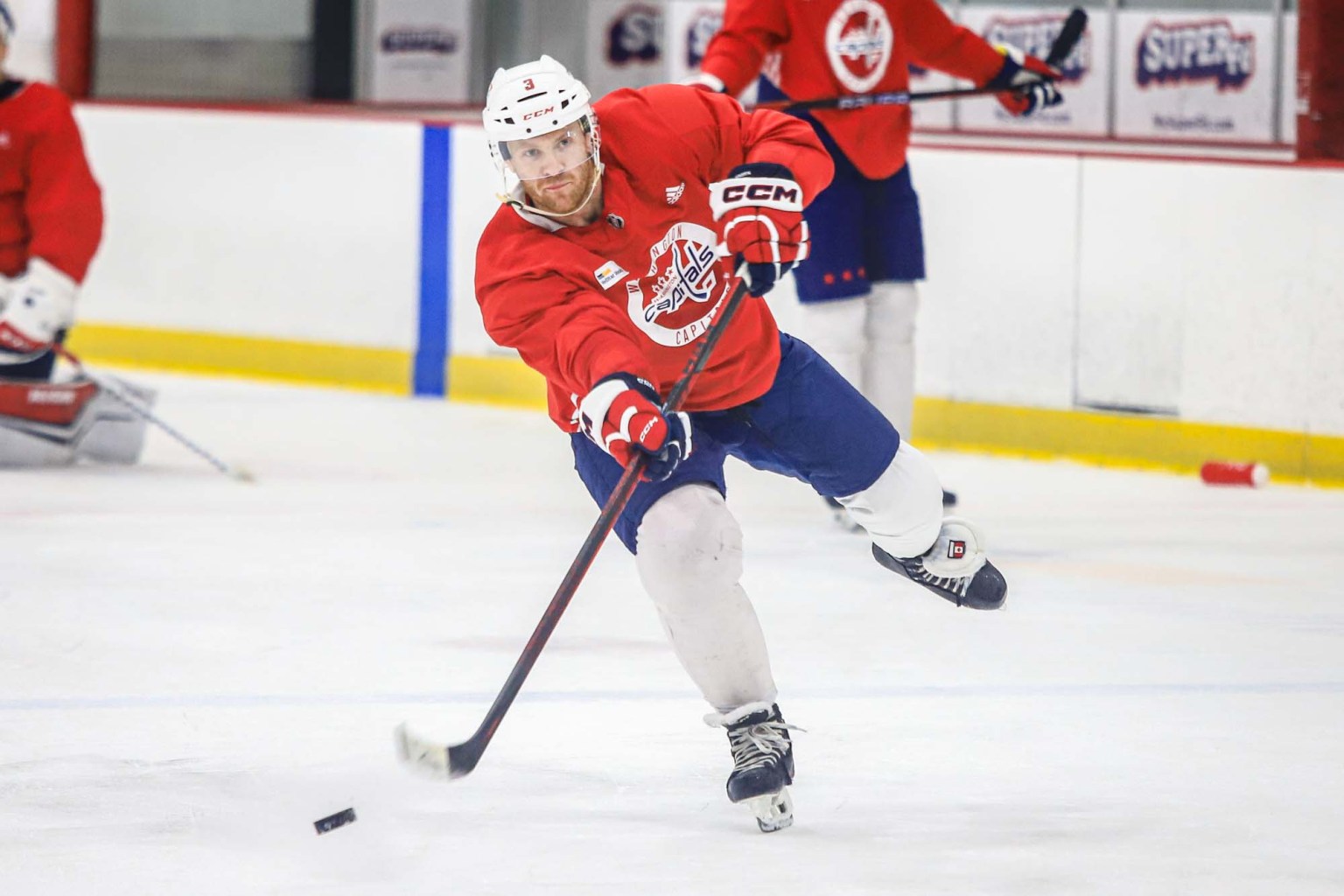 Rasmus Sandin and Nick Jensen practice with Capitals for first time ...